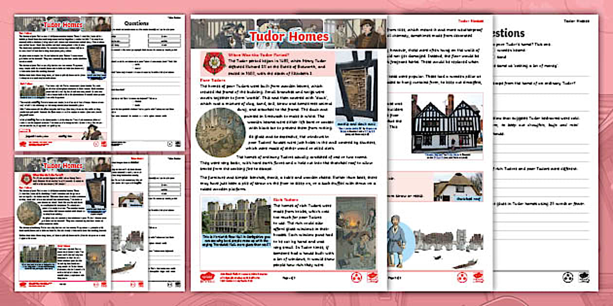 Tudor Homes Lower KS2 Non-Fiction Reading Comprehension